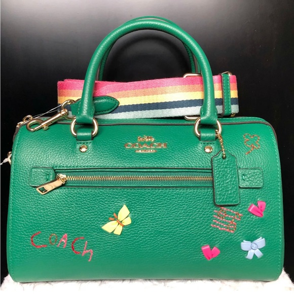 Coach | Bags | New Coach Rowan Diary Embroidery Leather Satchel Bag In ...